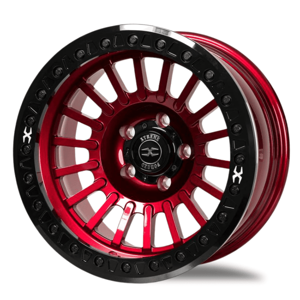 WRANGLER JL/JK/JT - FORGED BEADLOCK IN CANDY RED/BLACK RING (17X9 ...